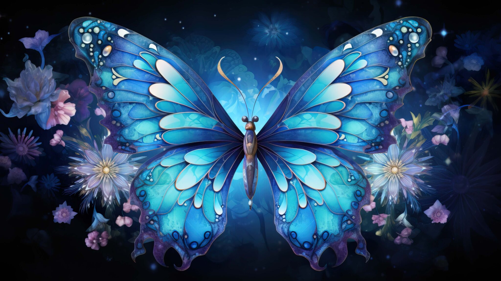 Beautiful Blue Butterfly Wallpapers For Free, 4k