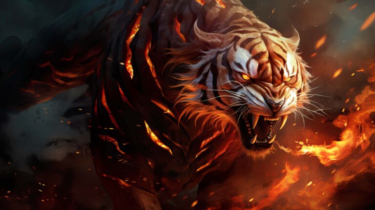4k Angry Fire Tiger Wallpapers For Free