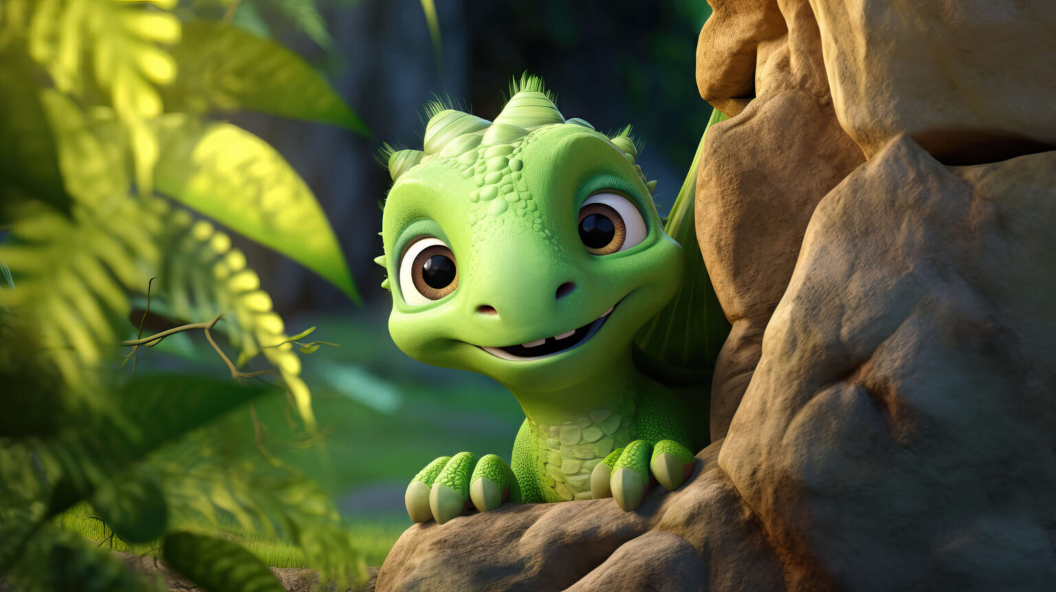 4k Cute Green Dinosaur Wallpapers For Free