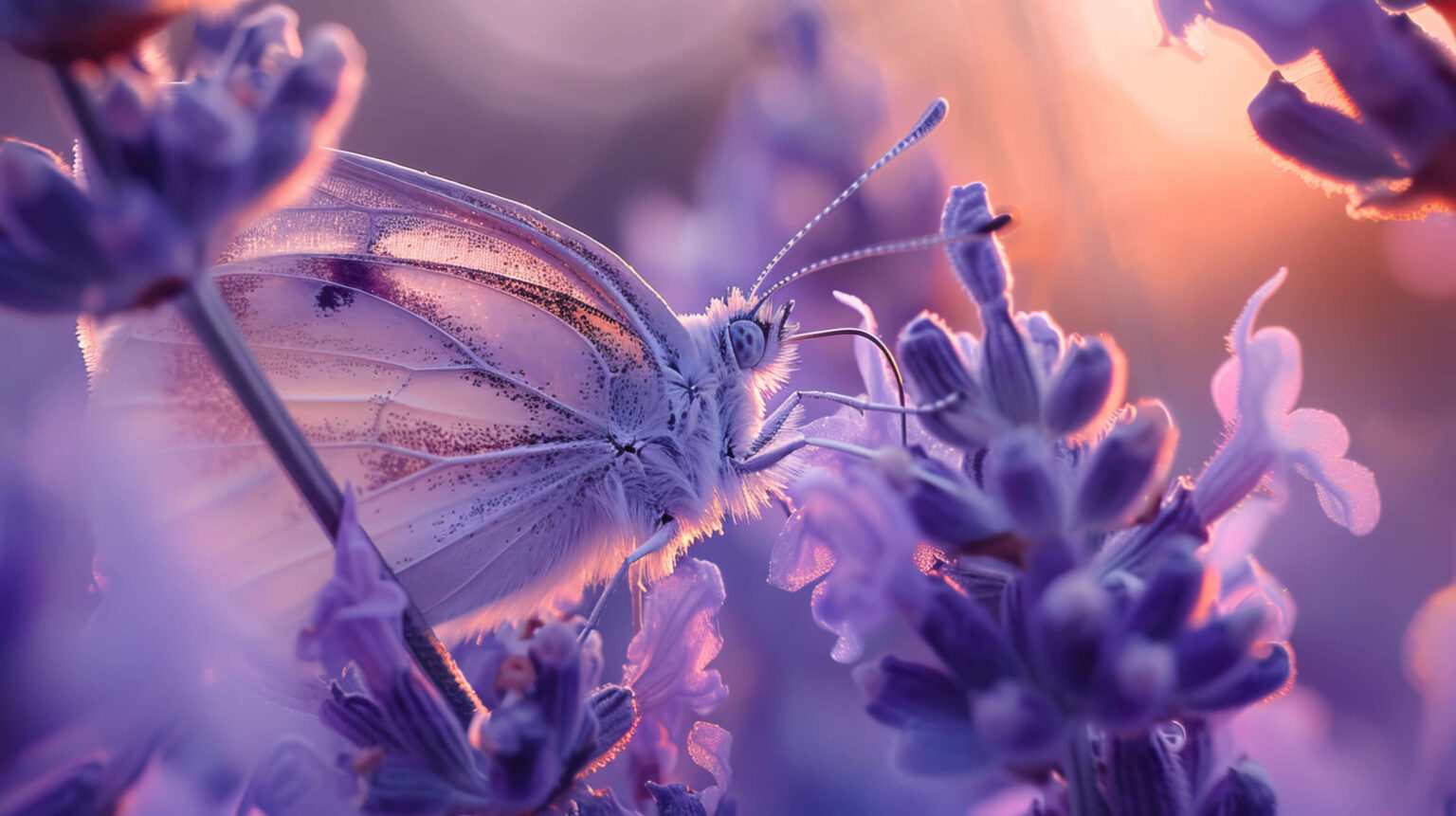 Lavender Butterfly Wallpaper, Free, 4k