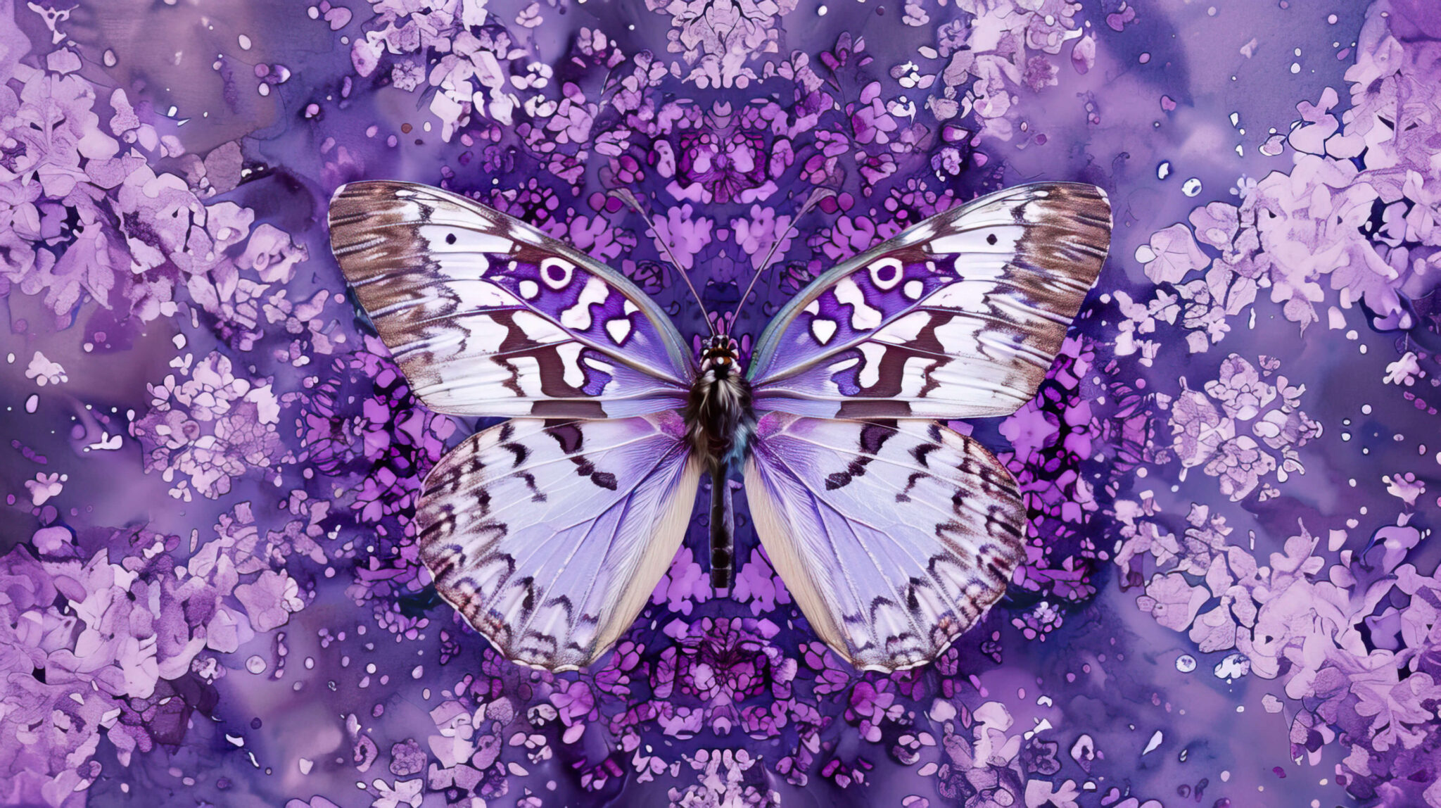 Lavender Butterfly Wallpaper, Free, 4k
