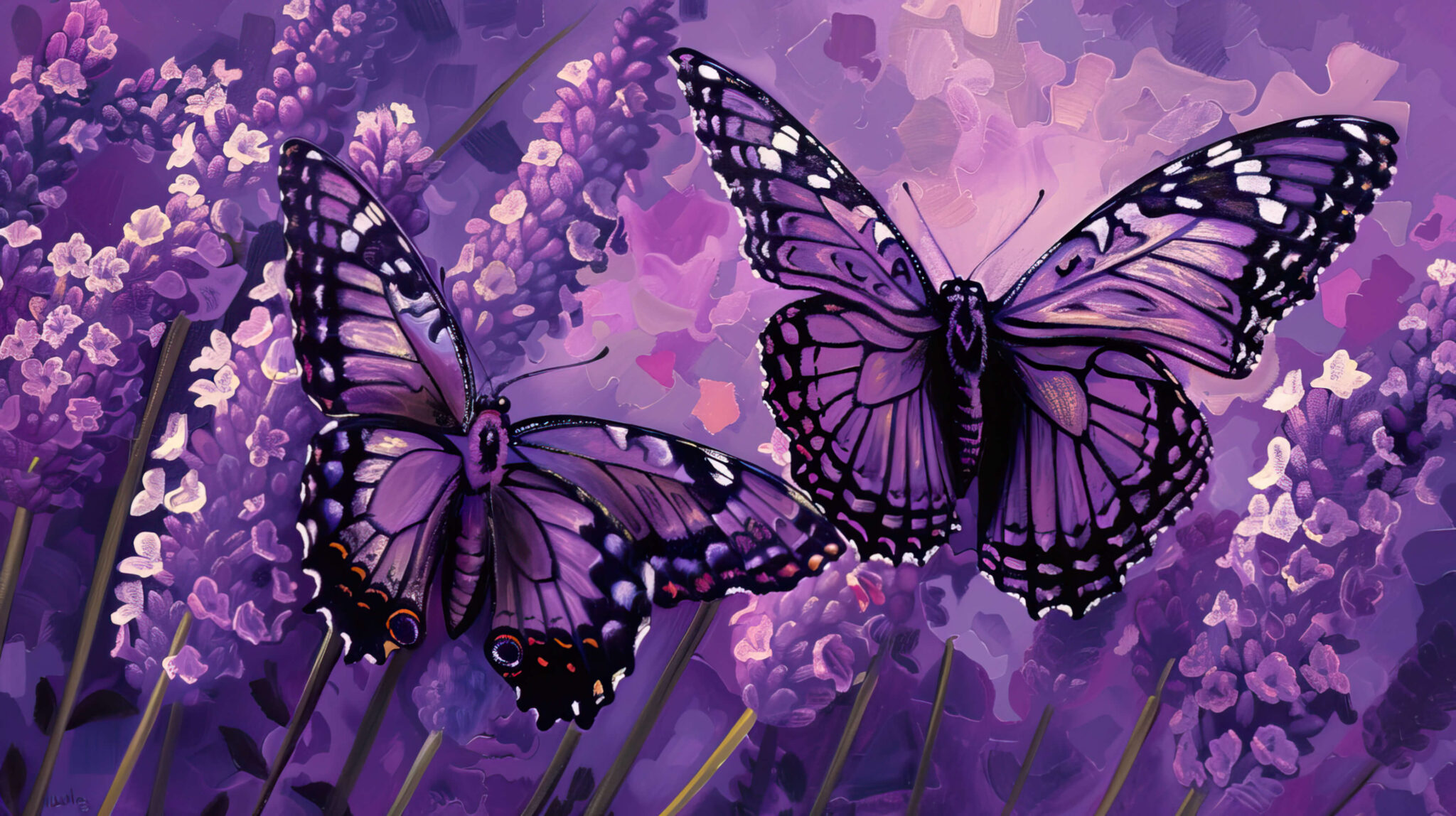Lavender Butterfly Wallpaper, Free, 4k