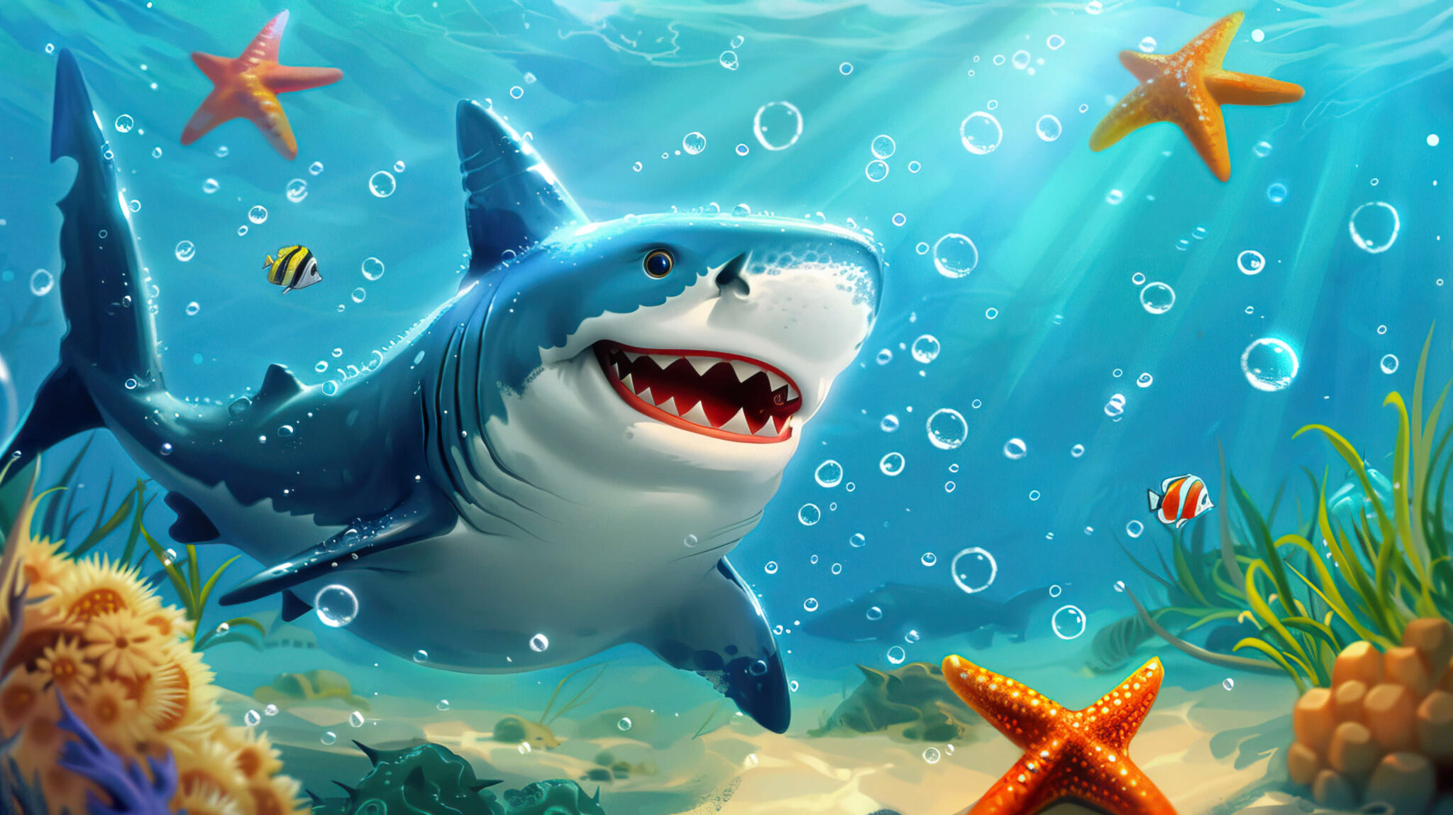 Cute Shark Wallpaper, Free, 4k