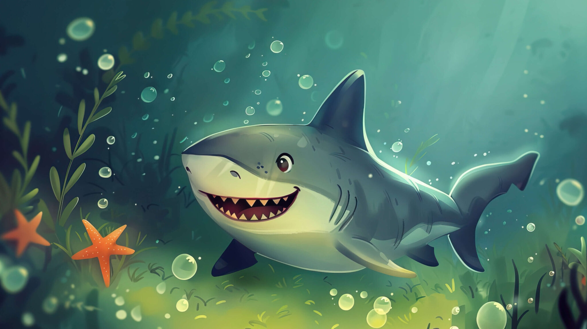 Cute Shark Wallpaper, Free, 4k