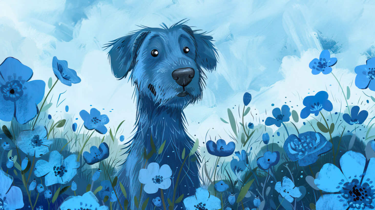 Blue Dog Wallpaper, Free, 4k
