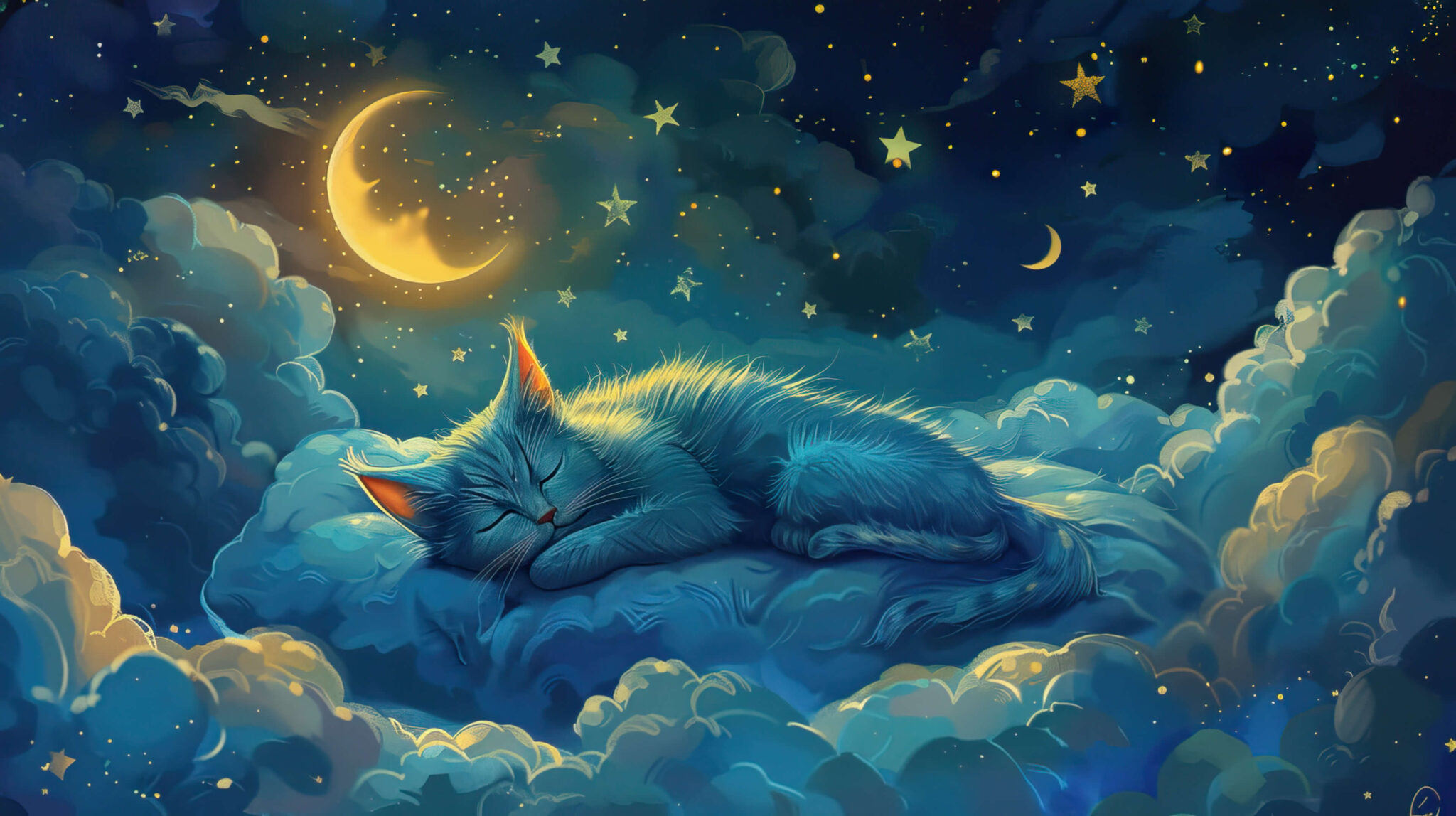 Blue Cat Wallpaper, Free, 4k