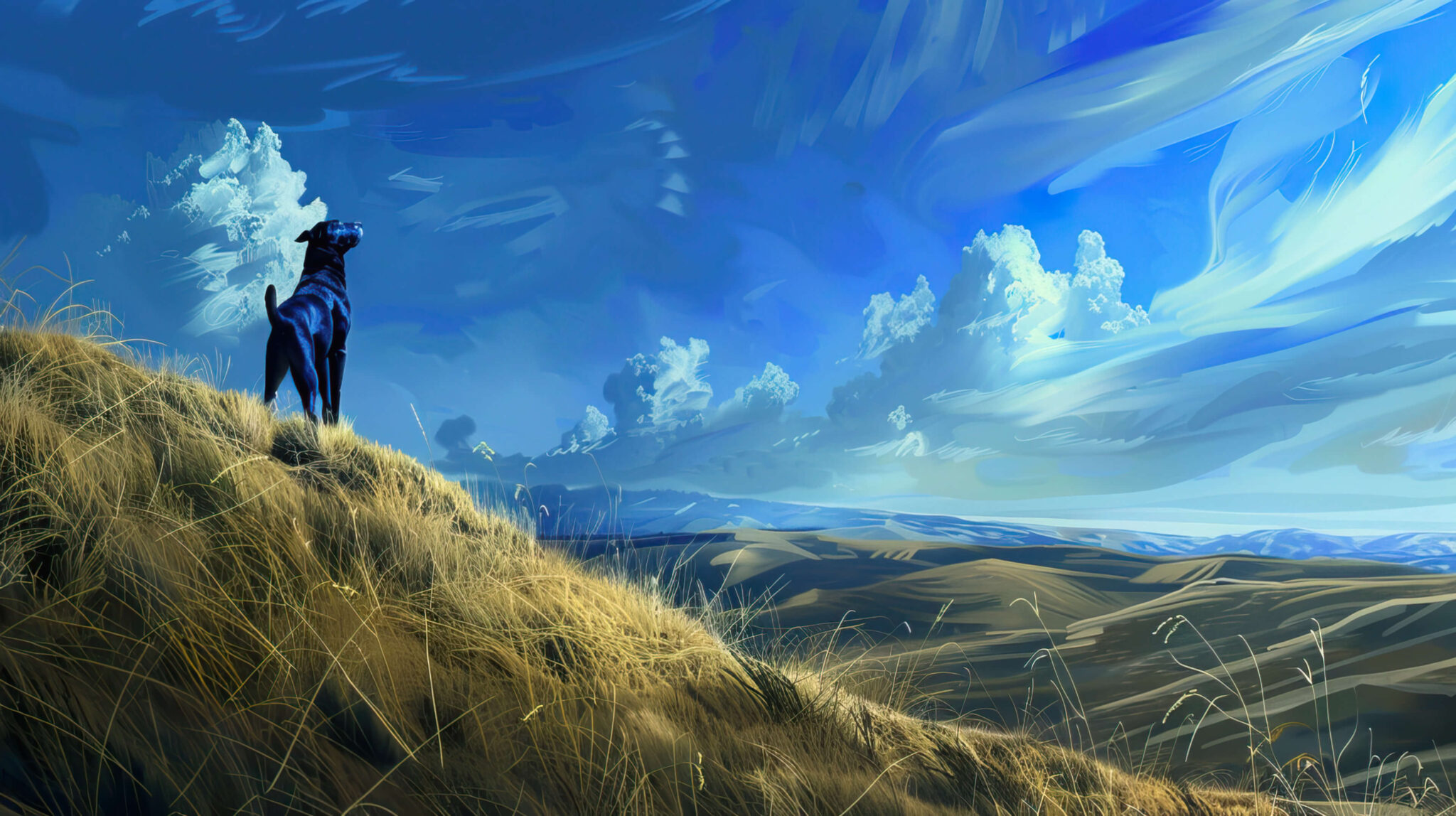 Blue Dog Wallpaper, Free, 4k