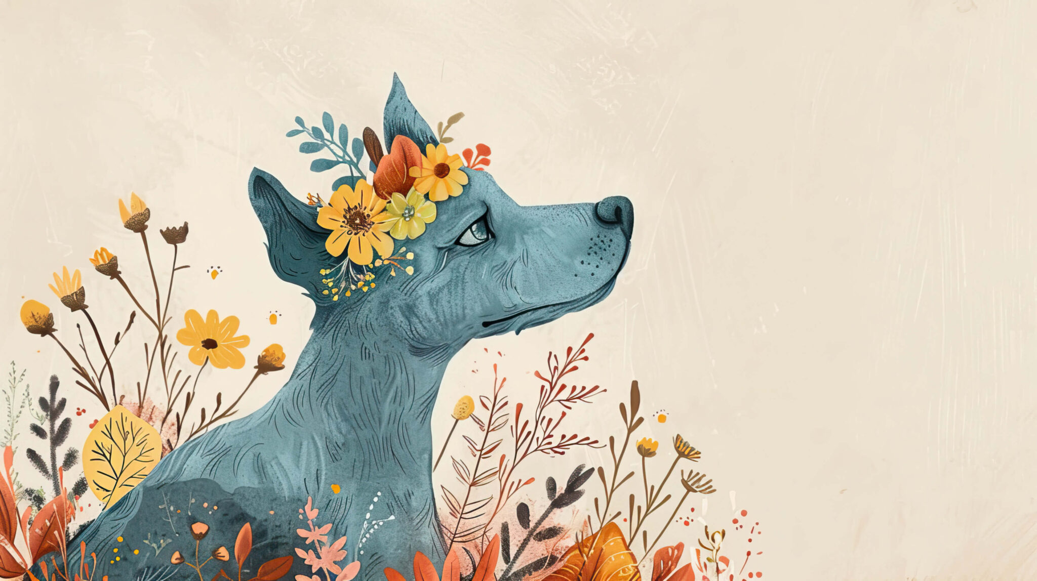 Blue Dog Wallpaper, Free, 4k
