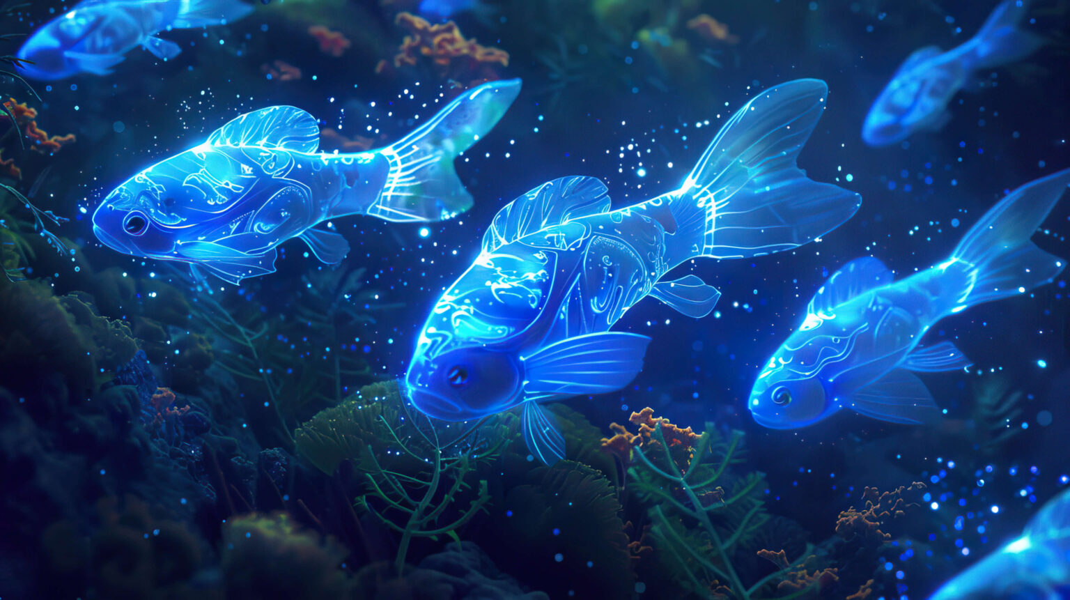 Blue Fish Wallpaper, Free, 4k