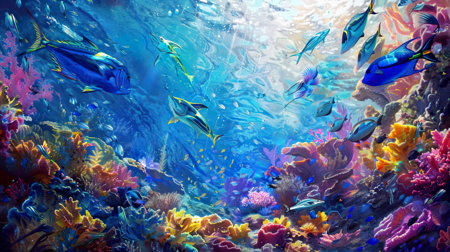 Blue Fish Wallpaper, Free, 4k