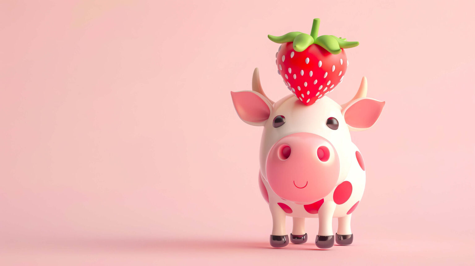 Strawberry Cow Wallpaper, Free, 4k