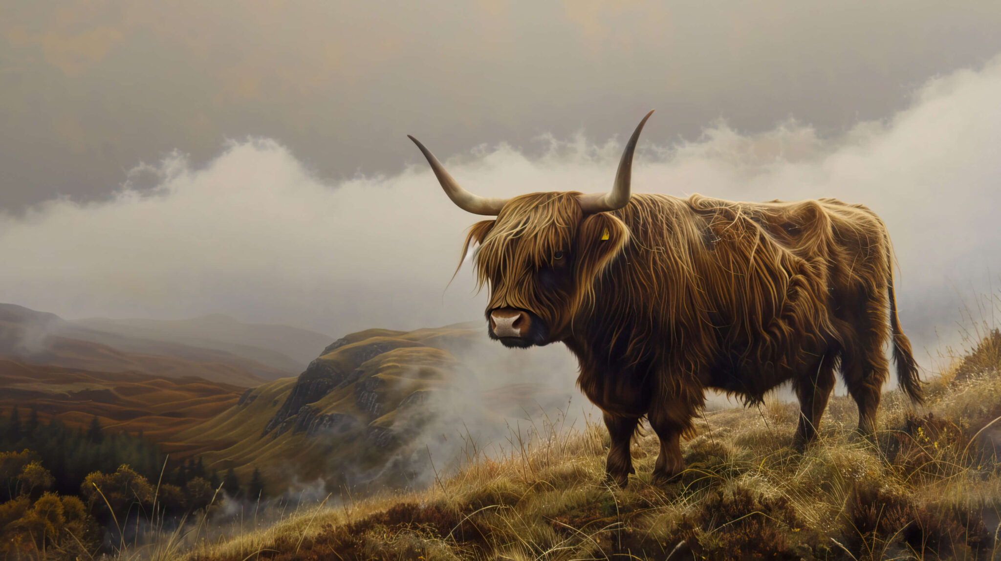 Highland Cow Wallpaper, Free, 4k