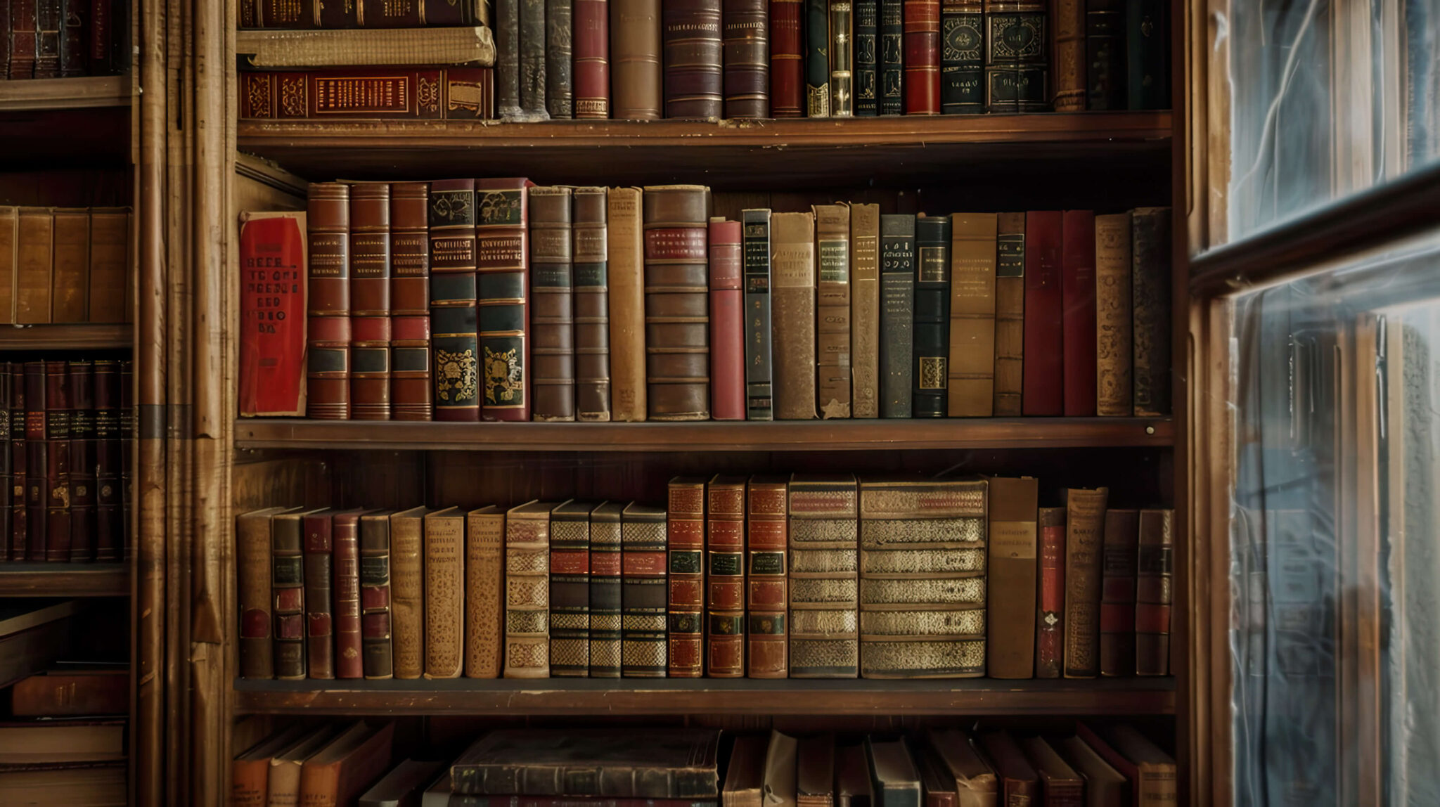 Bookshelf Wallpaper, Free, 4k